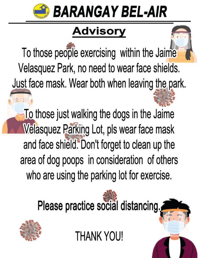 Advisory – Barangay Bel-Air