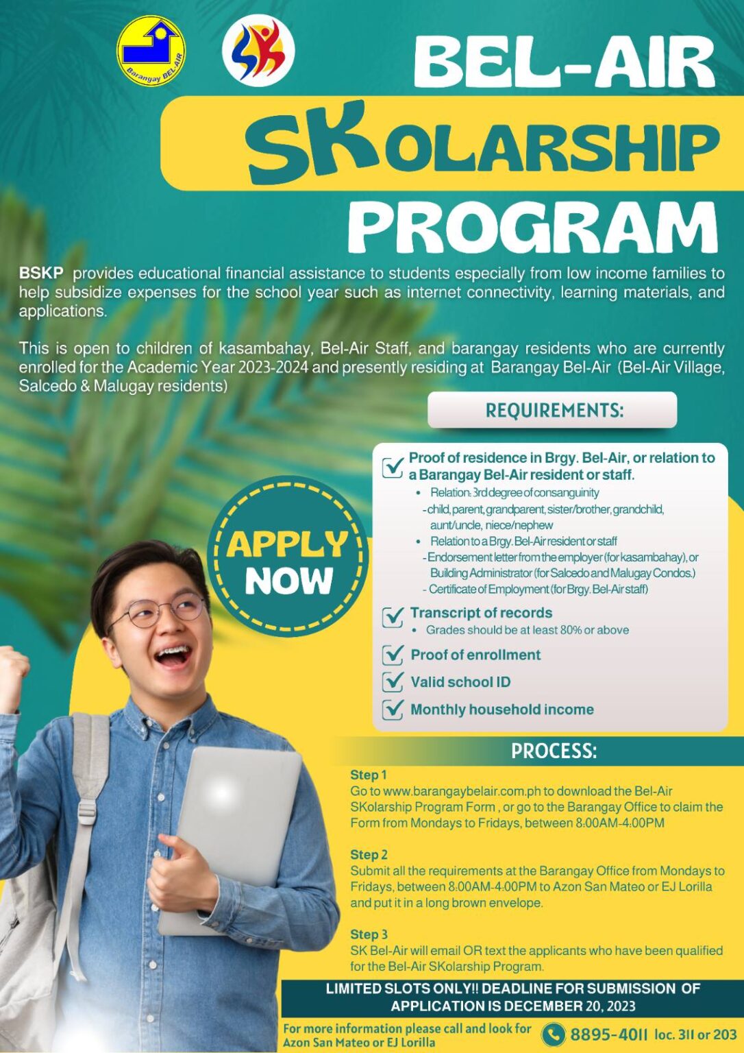 BEL-AIR SKolarship Program 2023 – Barangay Bel-Air