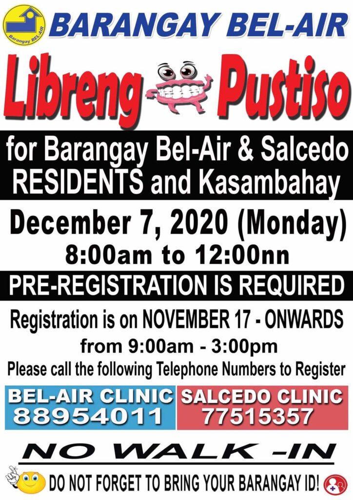 Barangay Bel-Air Libreng Pustiso – Barangay Bel-Air